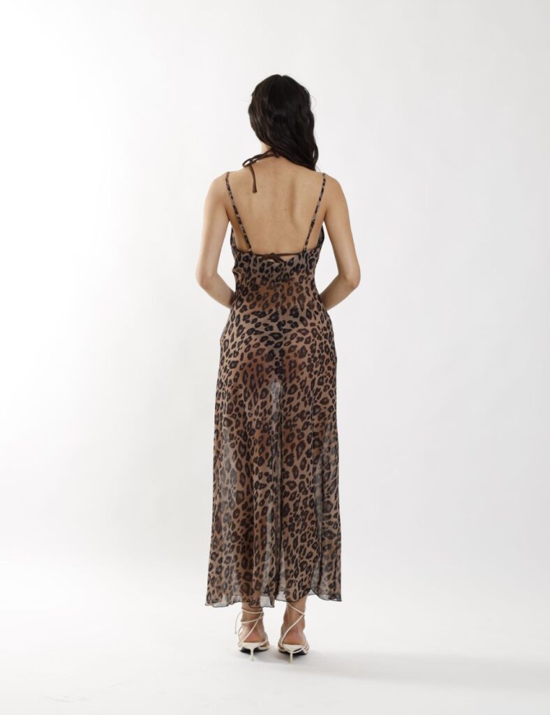 Leopard Print Sheer Maxi Dress – Aqui